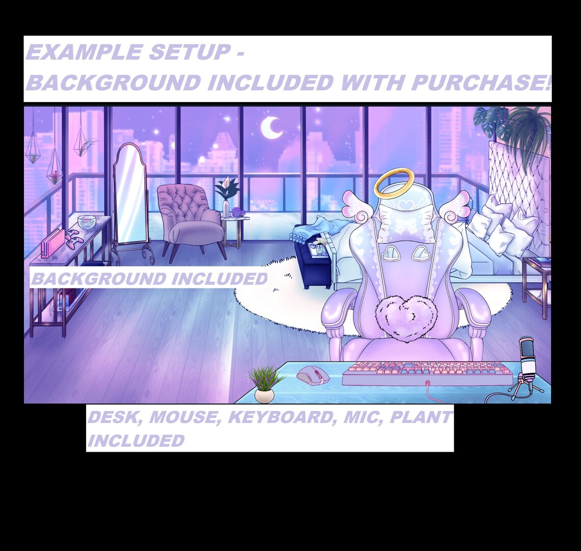 Vtuber Asset Vtuber Gaming Chairs Background Room Asset - Etsy