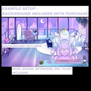 Vtuber Asset, Vtuber Gaming Chairs Background Room Asset, Angelic ...