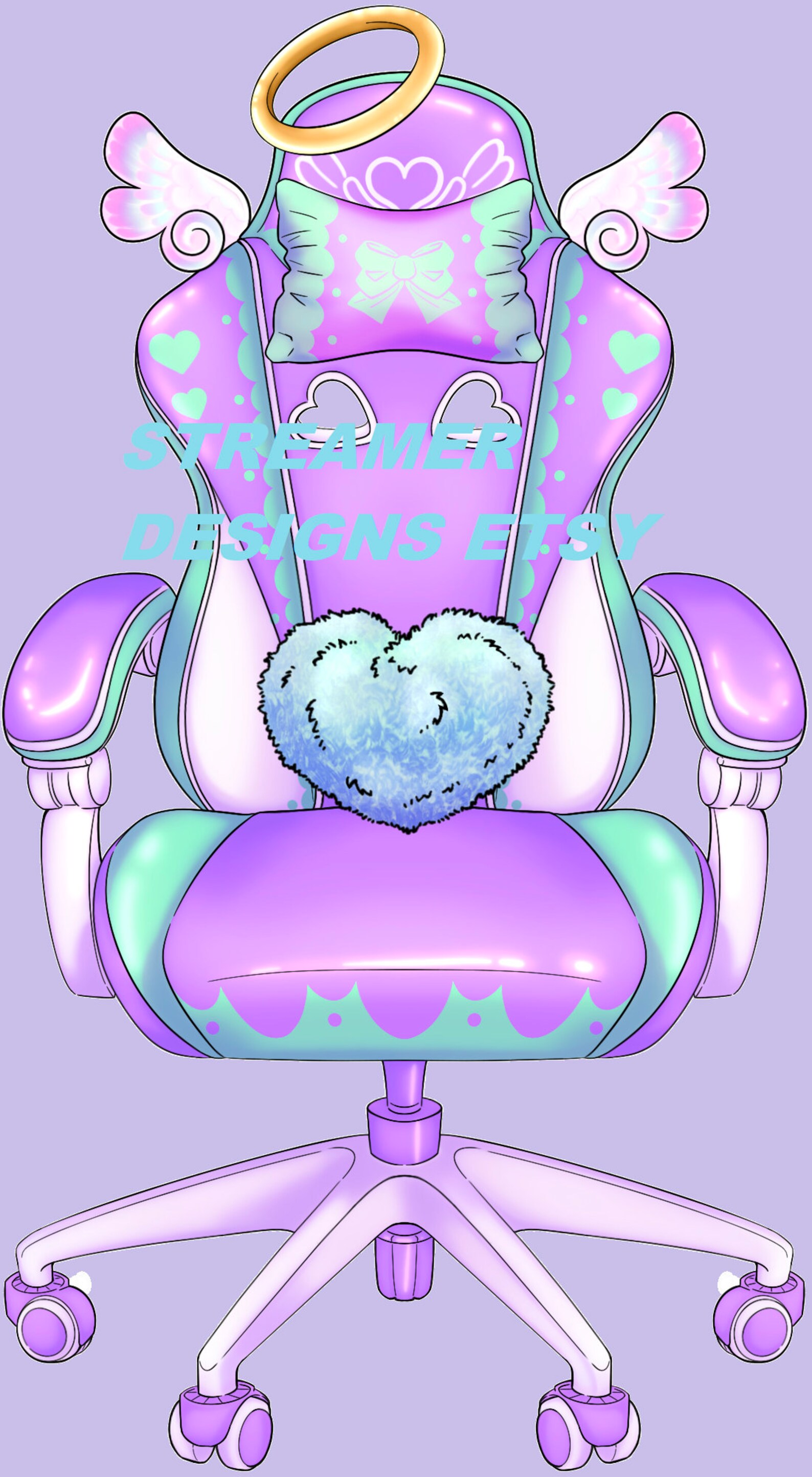 Vtuber Asset, Vtuber Gaming Chairs Background Room Asset, Angelic ...