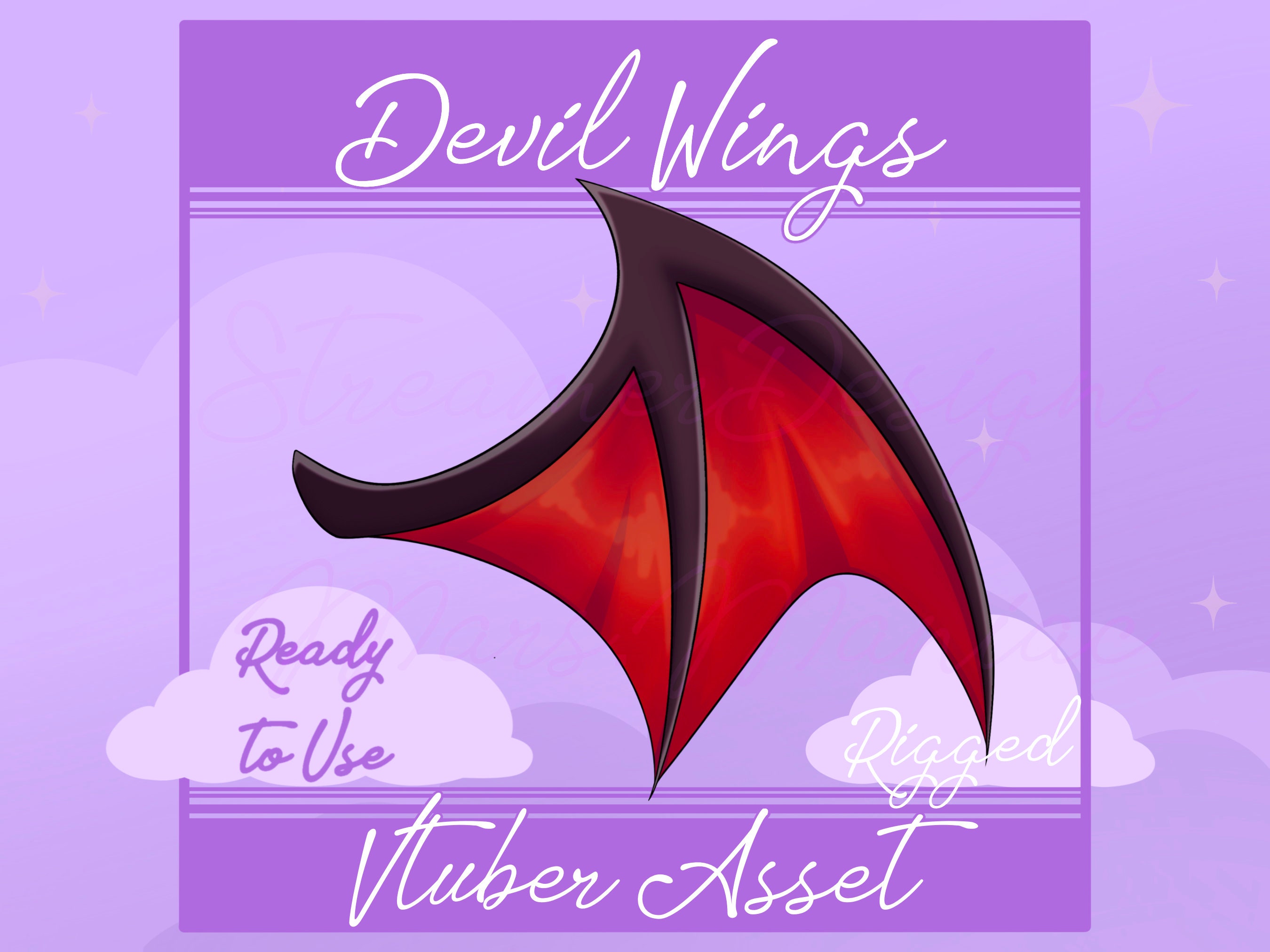 RIGGED Vtuber Asset, Vtuber Devil Wings, Vtuber Hats, Vtuber Wings ...