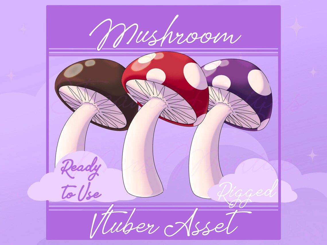 RIGGED Vtuber Asset, Vtuber Plant, Vtuber Mushroom, Vtuber Head Sprout ...