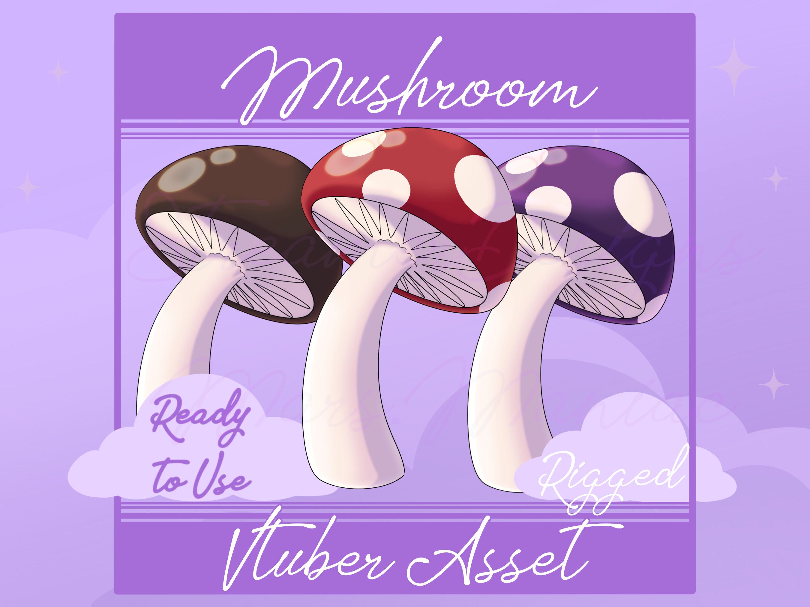 RIGGED Vtuber Asset, Vtuber Plant, Vtuber Mushroom, Vtuber Head Sprout ...