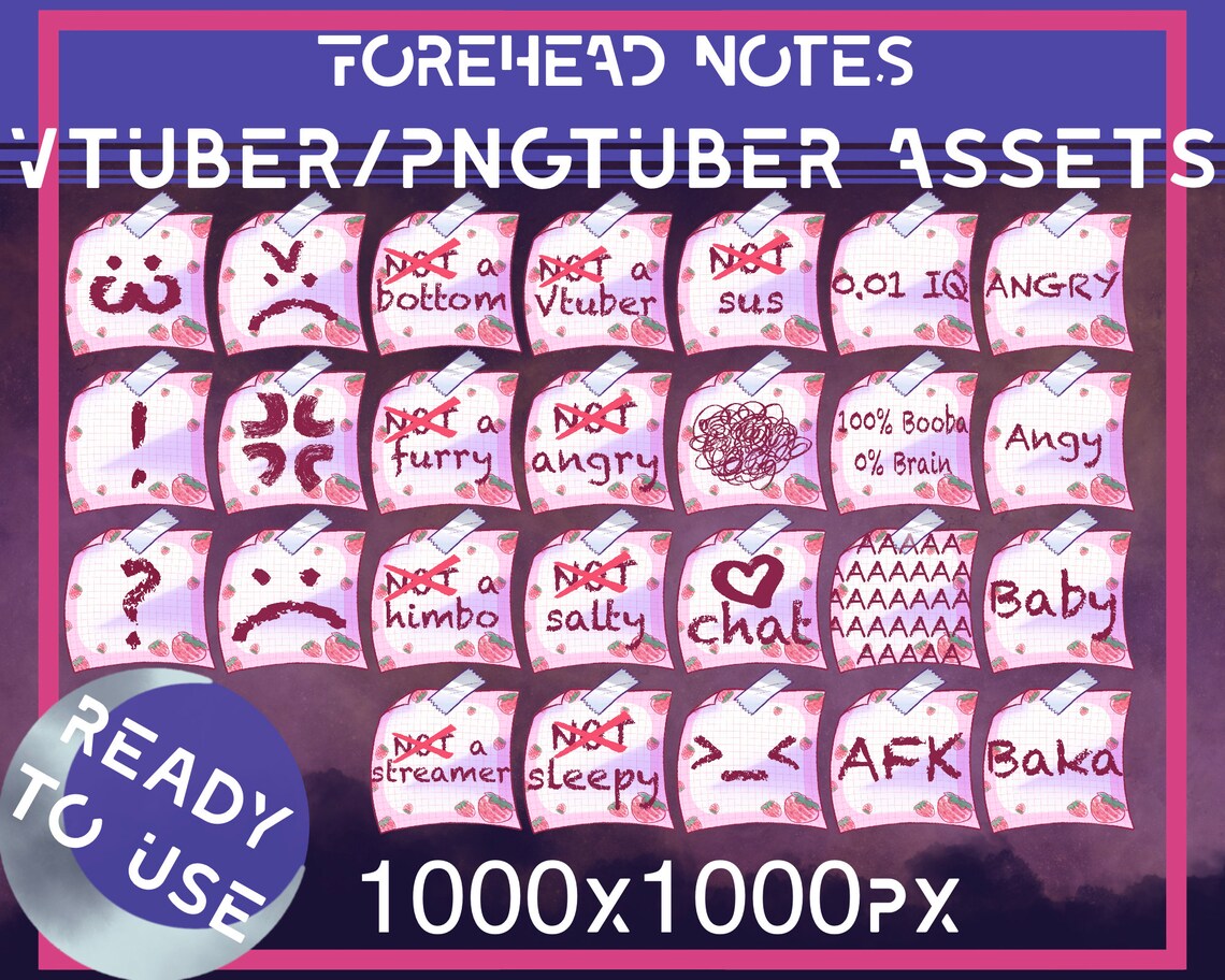 Vtuber Asset for Twitch Channel Points Redeem, Pngtuber Asset for ...