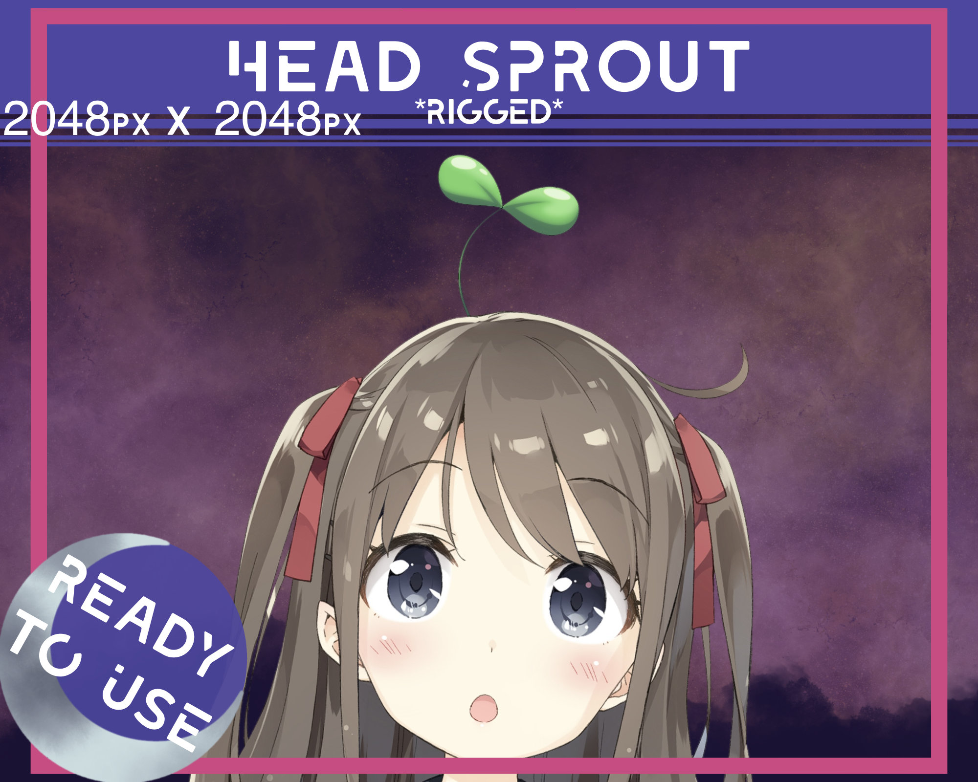 RIGGED Vtuber Asset, Vtuber Plant, Vtuber Sprout, Vtuber Head Sprout ...
