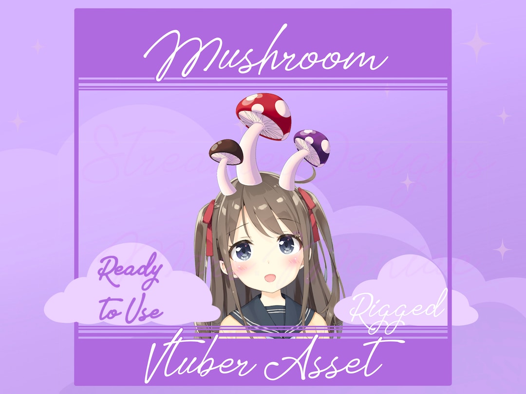 RIGGED Vtuber Asset, Vtuber Plant, Vtuber Mushroom, Vtuber Head Sprout ...