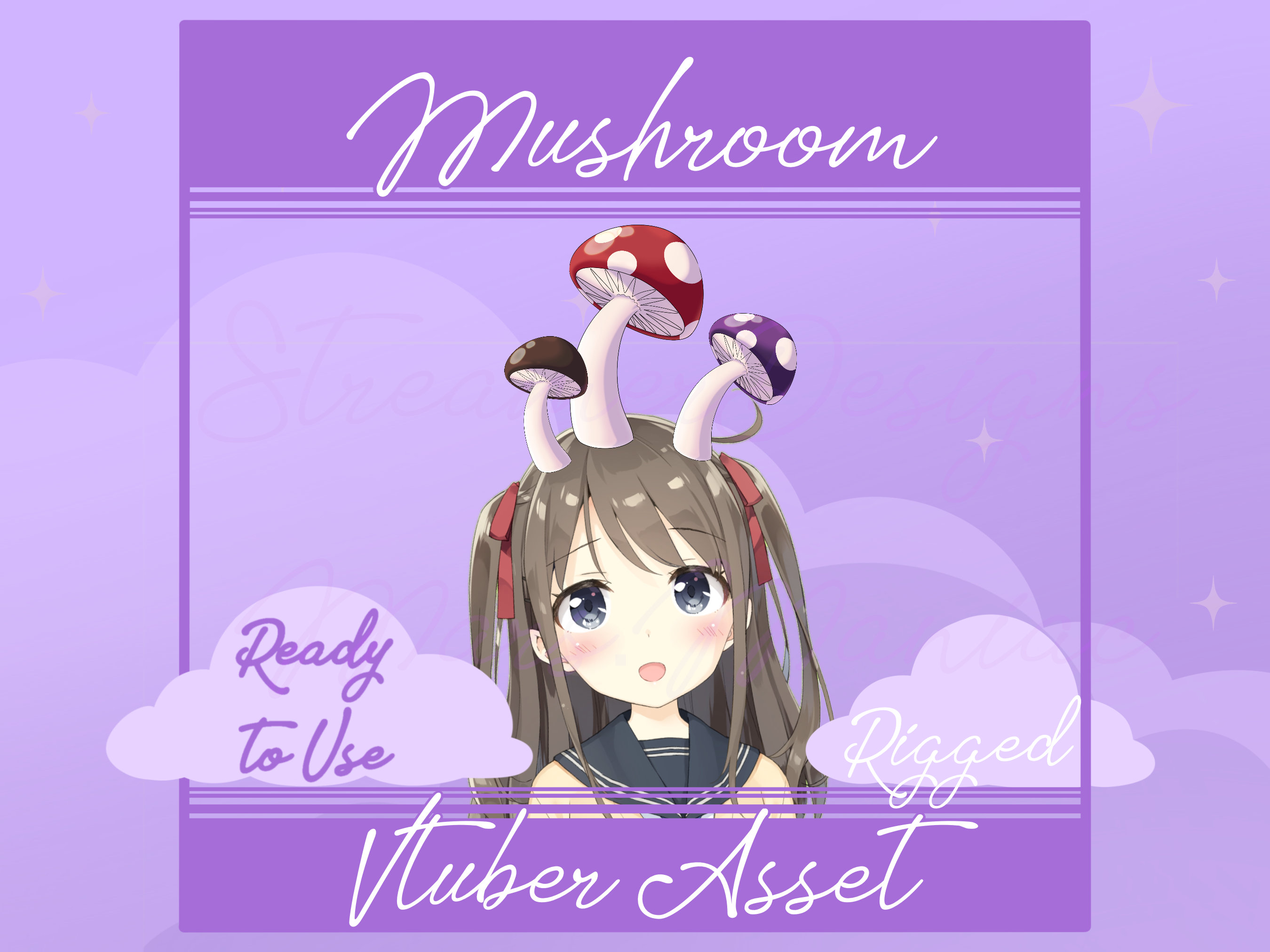 RIGGED Vtuber Asset, Vtuber Plant, Vtuber Mushroom, Vtuber Head Sprout ...