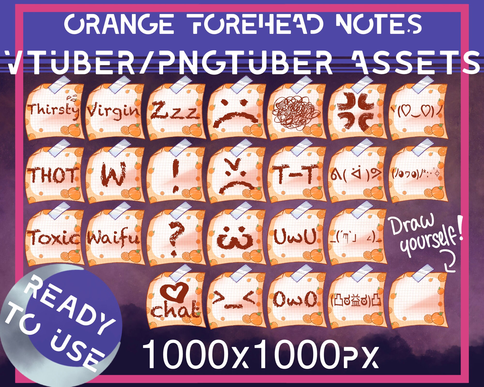 Vtuber Asset for Twitch Channel Points Redeem, Pngtuber Asset for ...