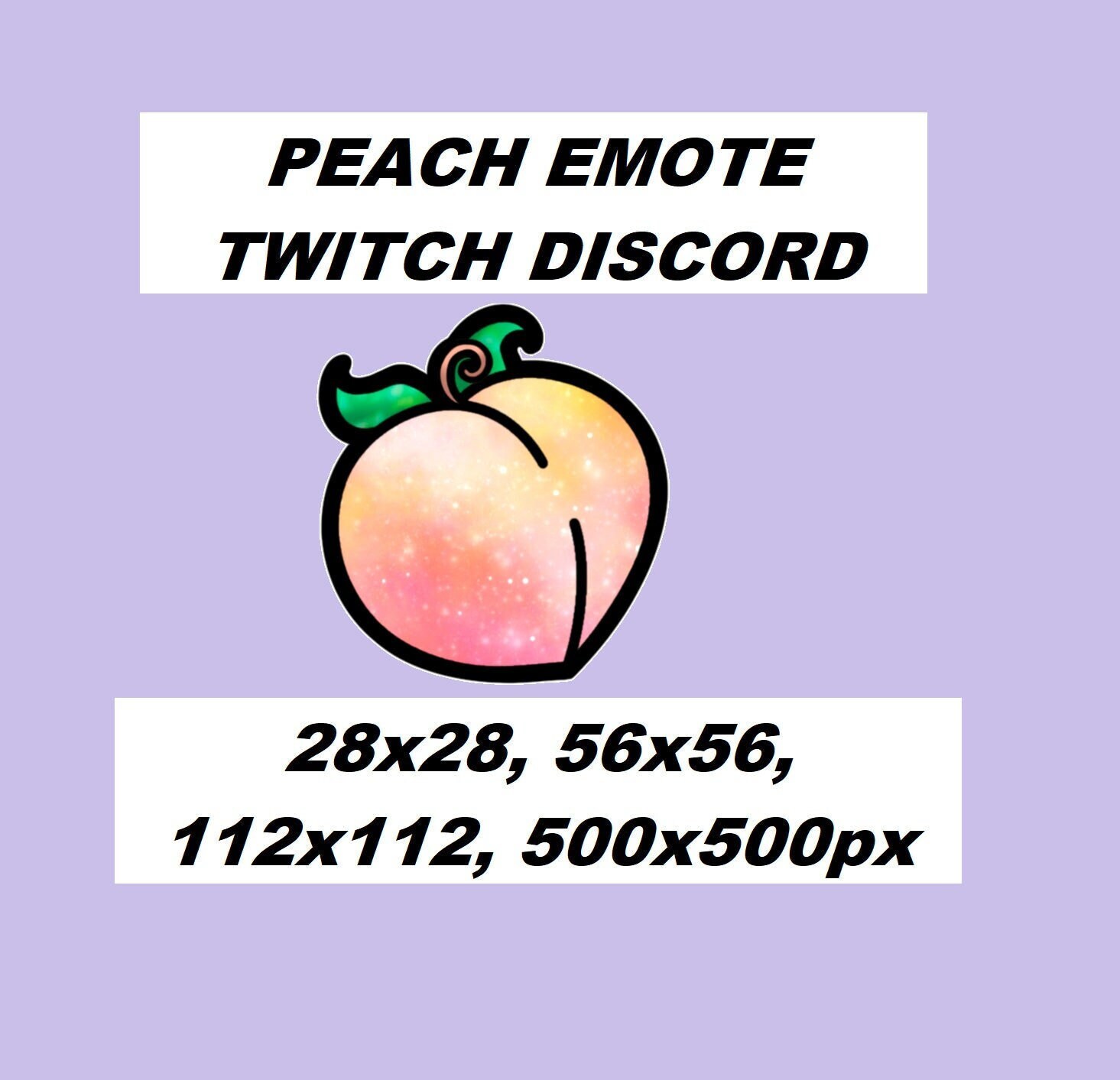 Twitch Peach Emote, Discord Peach Emote, Funny Anime Kawaii Streamer ...