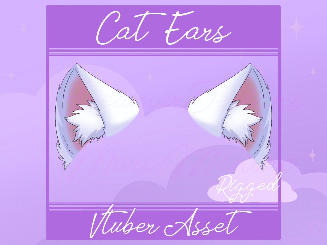 Vtuber Cat Ears Asset, Vtuber Asset, Vtuber Accessory, Vtuber Live2d ...