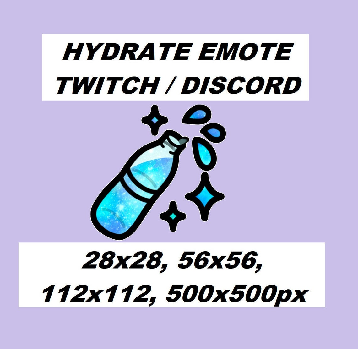 Twitch Hydrate Drink Emote, Discord Emote, Funny Anime Kawaii Streamer ...