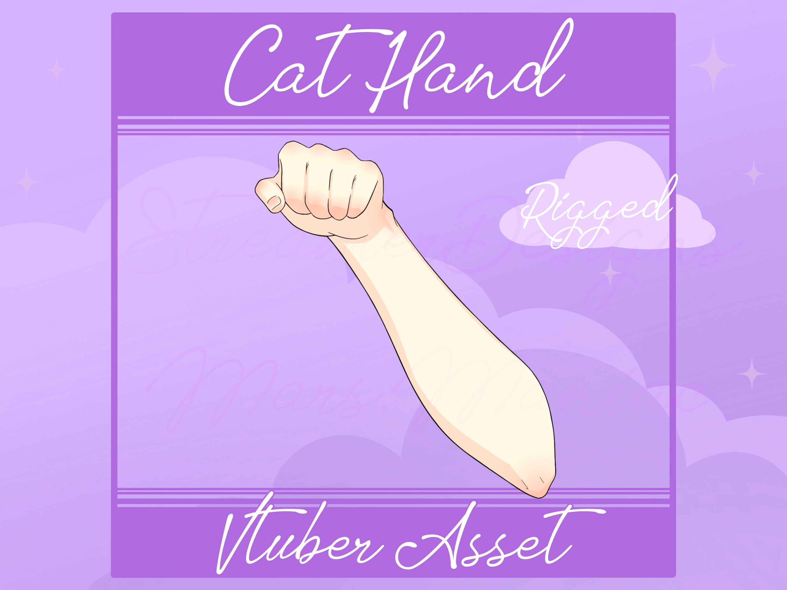 Vtuber Cat Arm Hotkey Asset, Vtuber Asset, Vtuber Accessory, Vtuber ...