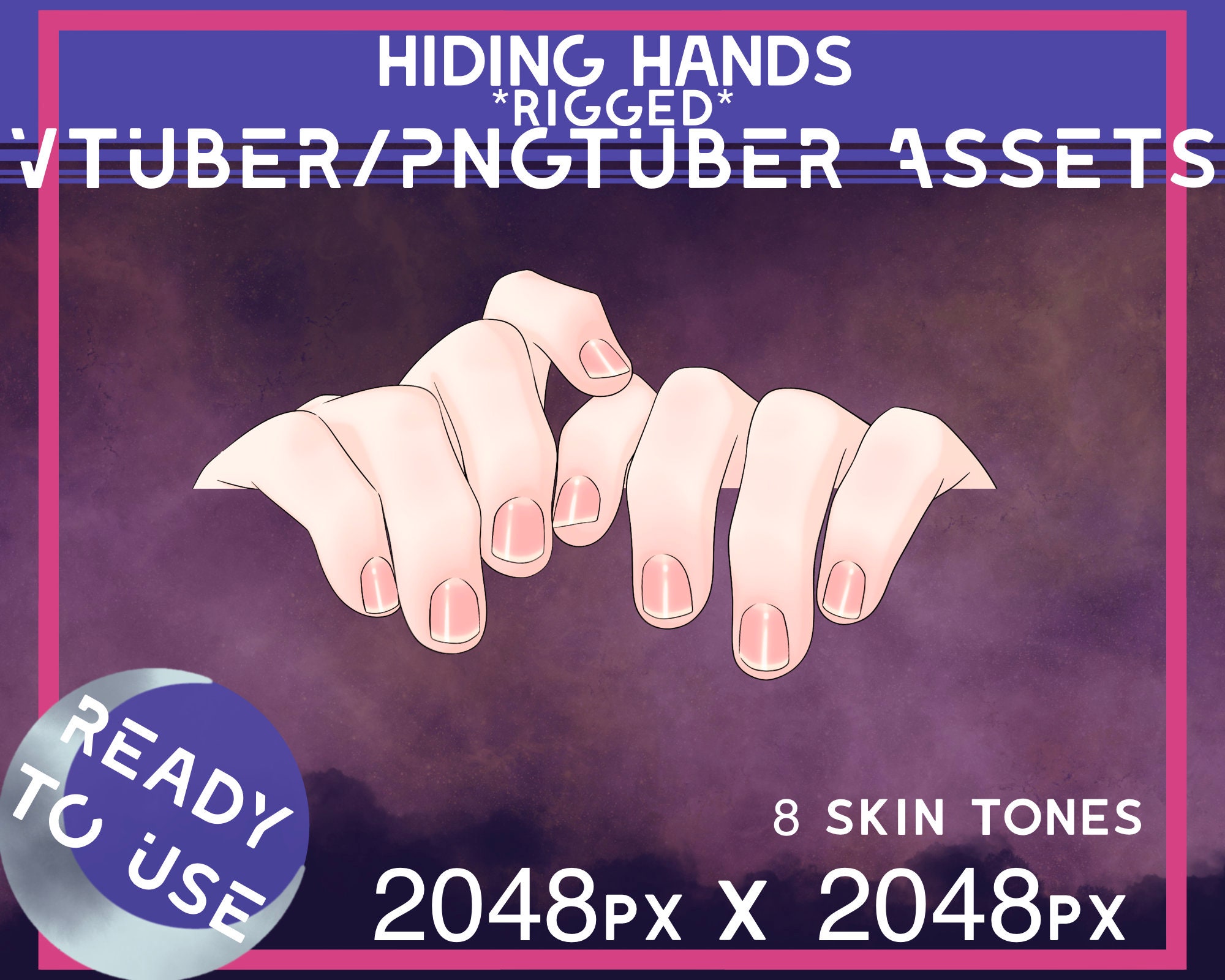 Vtuber Hands on Edge, Vtuber Asset, Vtuber Accessory, Vtuber Hand ...