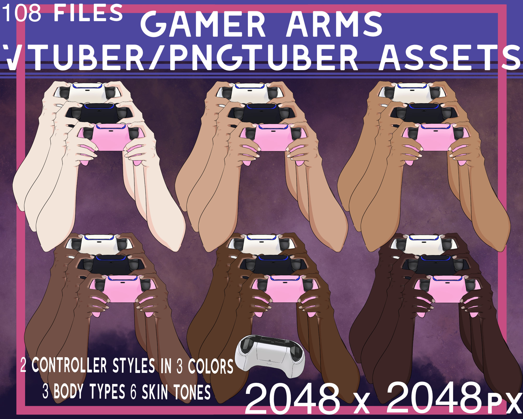 Vtuber Gaming Controller Vtuber Hands Vtuber Arms Vtuber - Etsy Canada