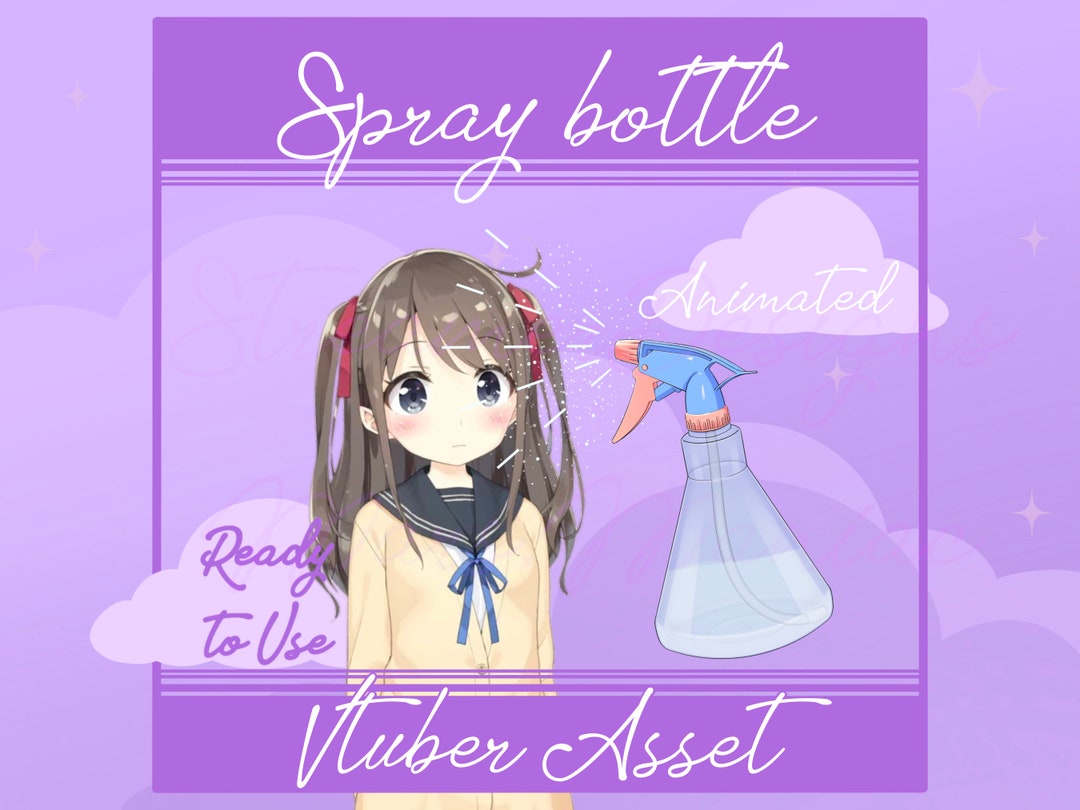 Vtuber Animated Asset, Vtuber Redeem, Vtuber Spray Bottle, Vtuber Funny ...