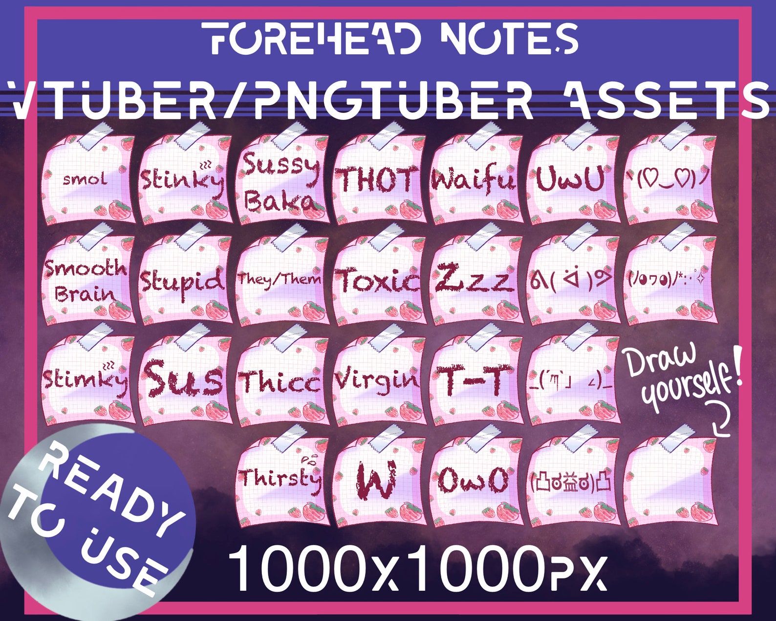 Vtuber Asset for Twitch Channel Points Redeem, Pngtuber Asset for ...