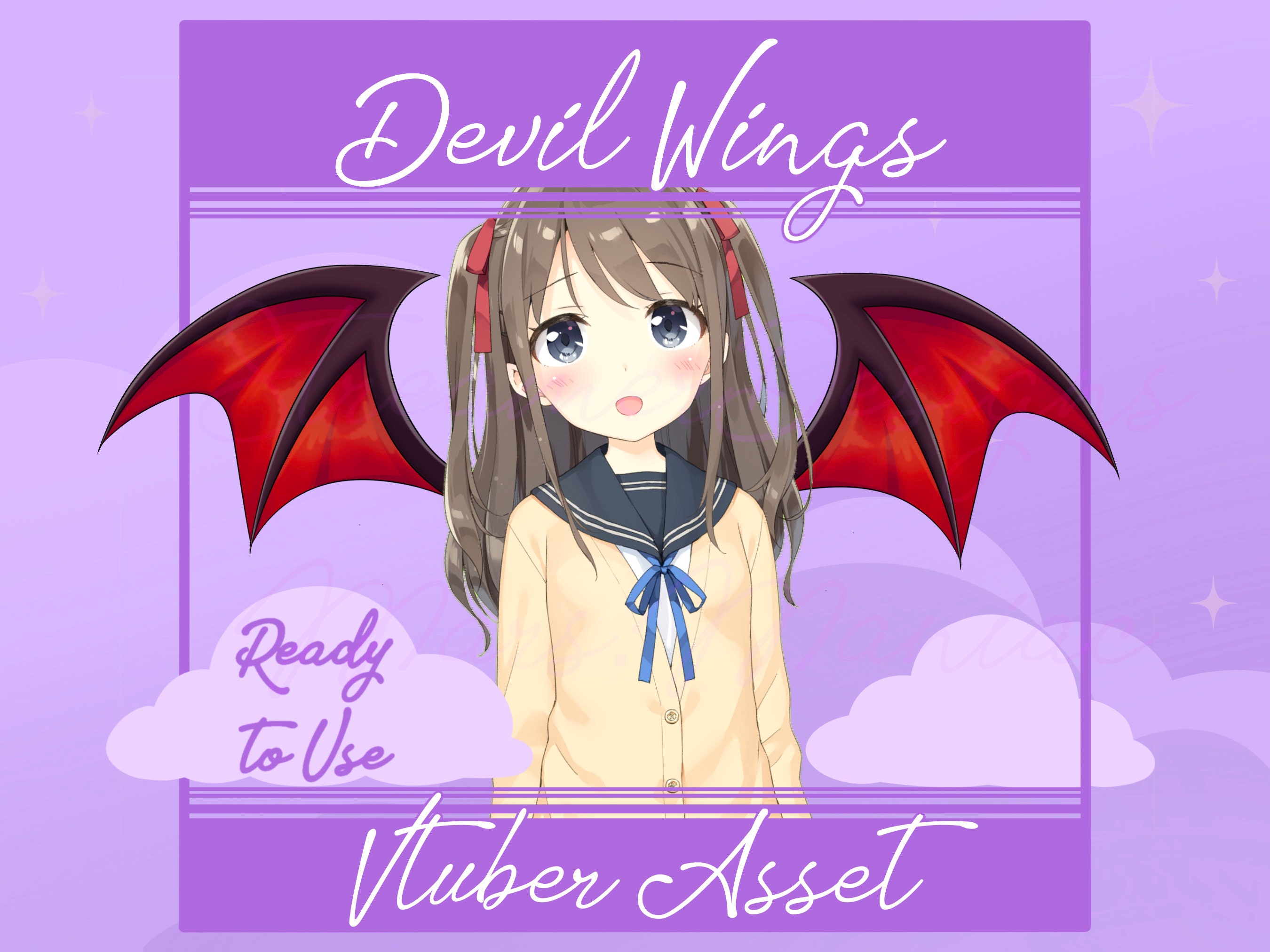 RIGGED Vtuber Asset, Vtuber Devil Wings, Vtuber Hats, Vtuber Wings ...
