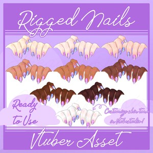 Vtuber Galaxy Nails Asset, Vtuber Asset, Vtuber Accessory, Vtuber Hand ...