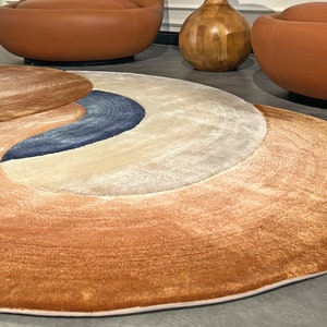 Alfa Rich Circle Bespoke Tufted Area Rugs for Bedroom Living Room ...