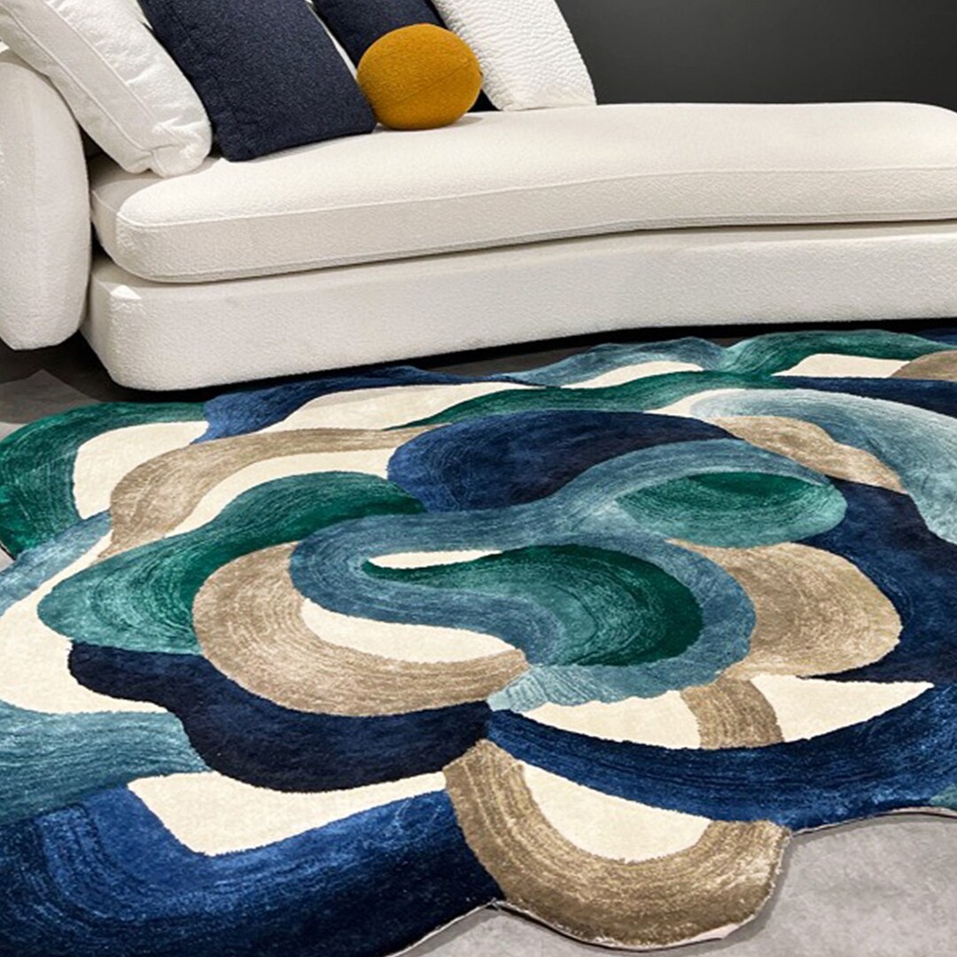 Alfa Rich Bespoke Shaped Tufted Area Rugs for Bedroom Living Room ...