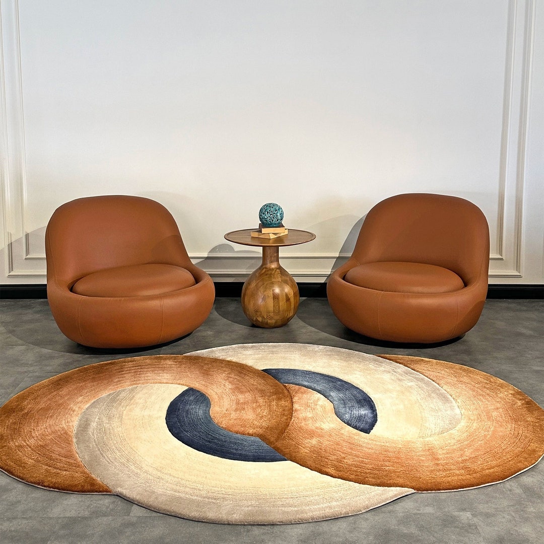Alfa Rich Circle Bespoke Tufted Area Rugs for Bedroom Living Room ...