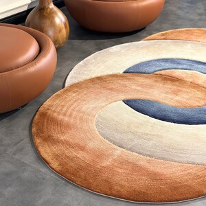 Alfa Rich Circle Bespoke Tufted Area Rugs for Bedroom Living Room ...