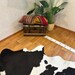 Genuine Large Black White Brazilian Cowhide Rug Natural Hair Real ...