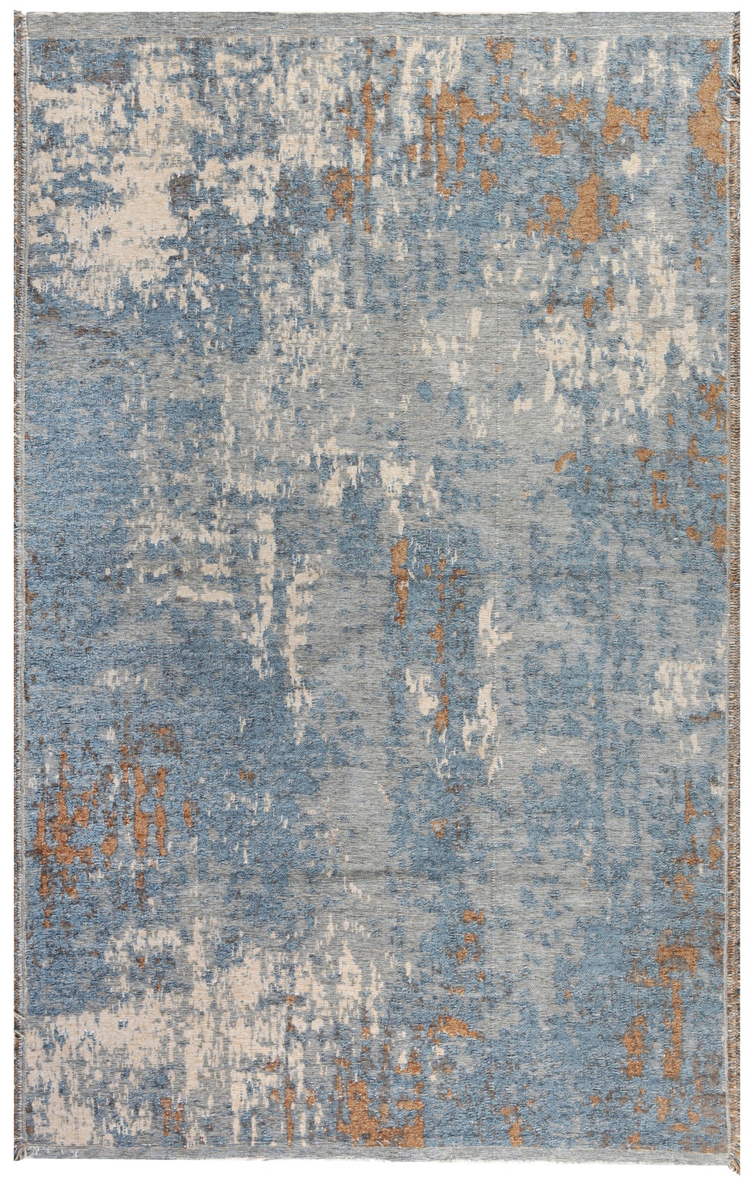 Blue and Brown Rug, Cotton Rug, Washable Rug, Custom Rug, Reversible ...