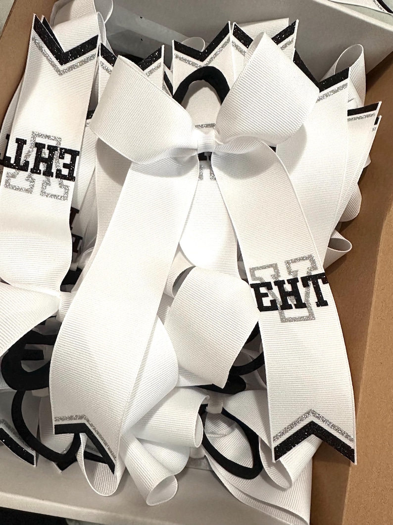 Lettering in Cheer- Cheer Bow (collegiate Style) - Etsy