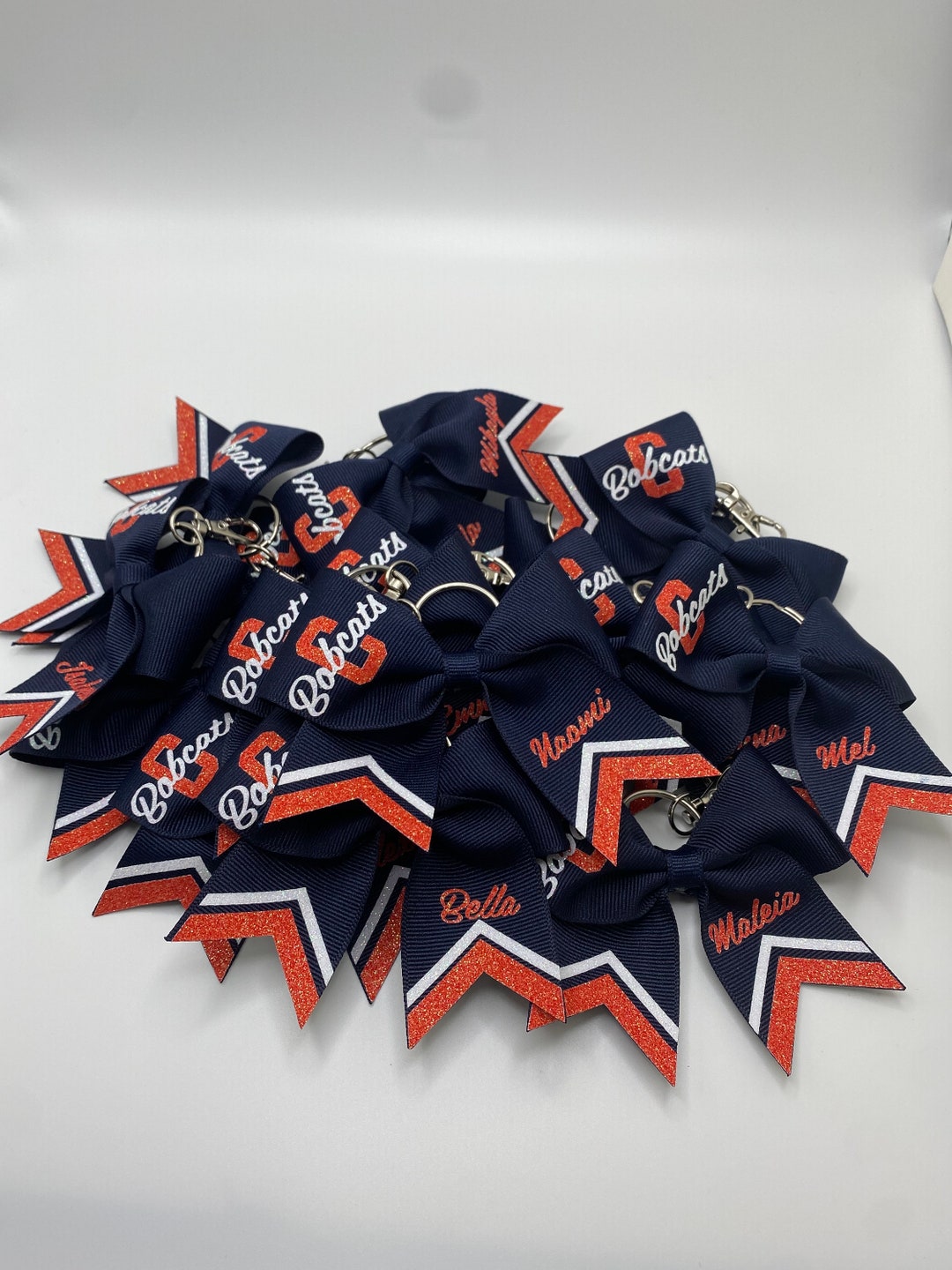 Letter / Mascot -cheer Bow Keychain - Etsy