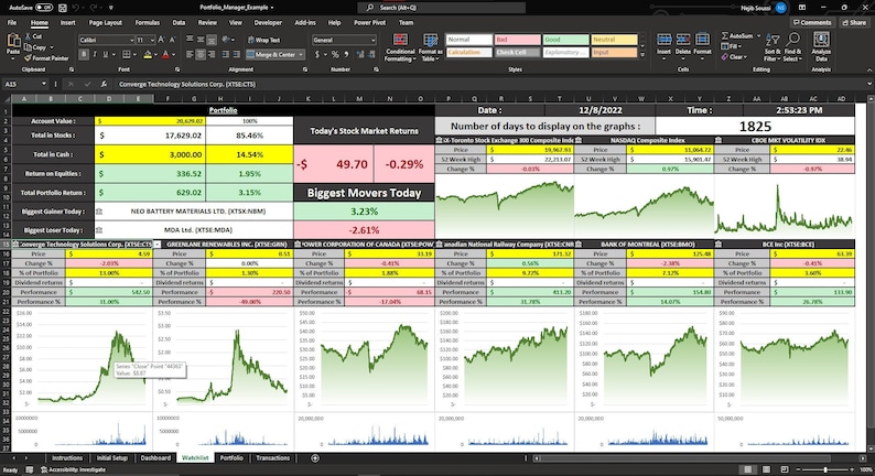 NEW AND IMPROVED Stock Portfolio Tracker, Portfolio Management ...