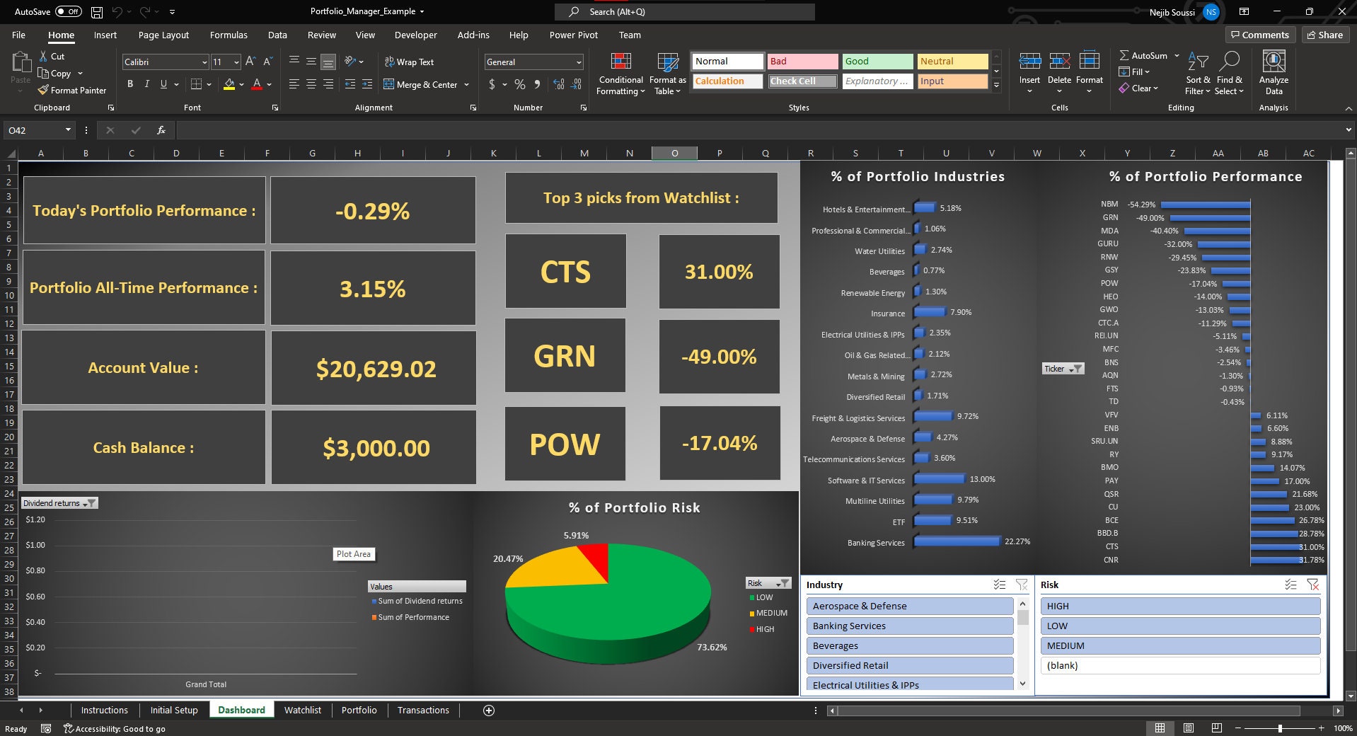 NEW AND IMPROVED Stock Portfolio Tracker, Portfolio Management ...