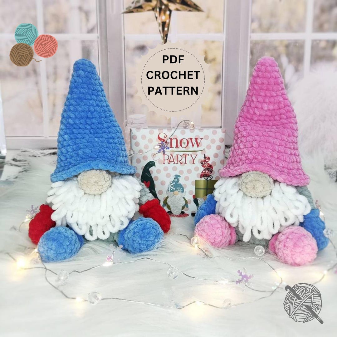 Scandi Gnome Crochet Pattern Amigurumi Gnome Pattern, Christmas Gnome, Holiday Gnome Pattern ...
