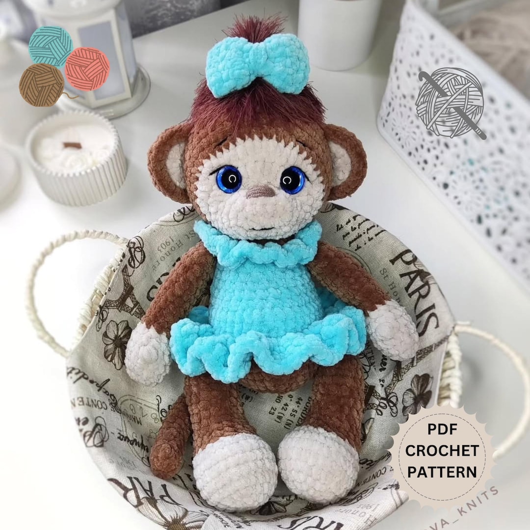 Monkey Crochet Pattern, Monkey Chita Crochet Pattern, Amigurumi Monkey ...