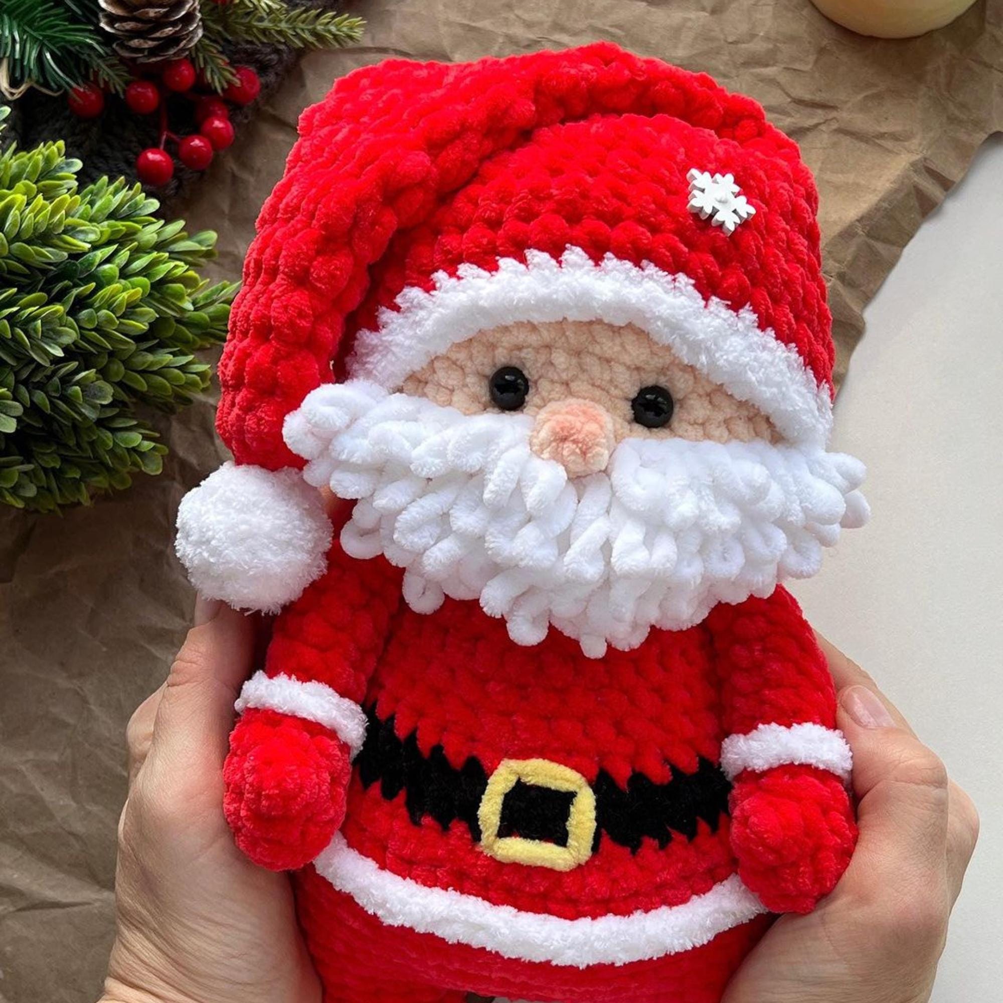 Crochet Santa Claus Amigurumi Pattern DIY Santa Plushie, Christmas ...