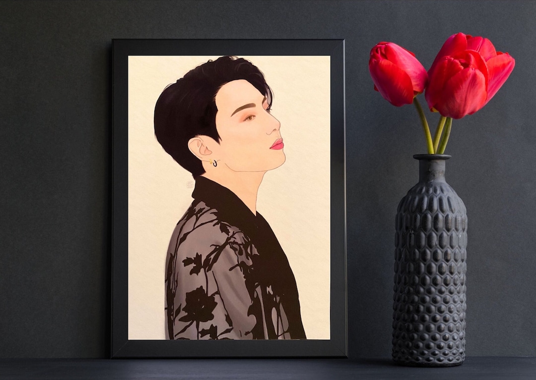 Jungkook BTS Portrait Art Prints, Fan Art, Bangtan, Jimin, Namjoon, Jin ...