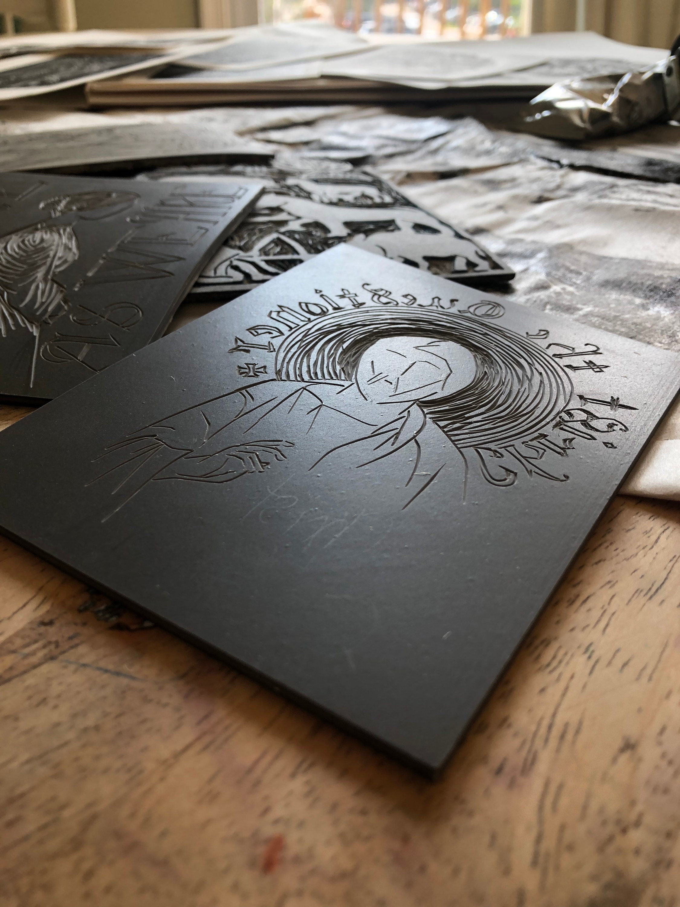 Christ the Questioner, Original Linocut Print, Ink on Archival Paper ...