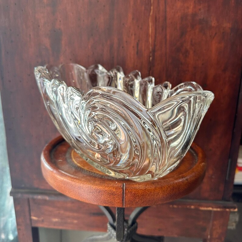 Mikasa Clearwater Crystal Ocean Wave Nautilus Buffet Bowl Made in ...