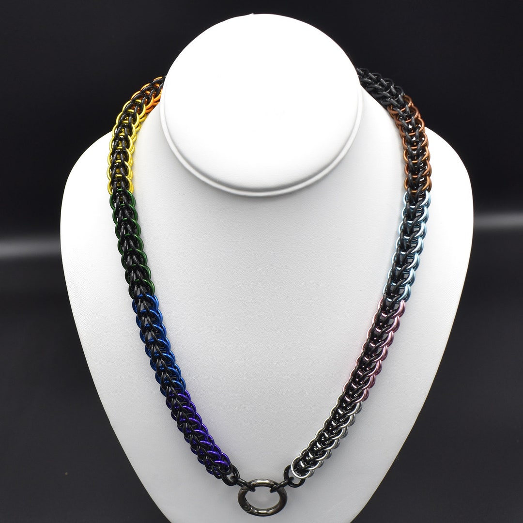 Progressive Rainbow Gay Pride & Black Box Chain - Etsy