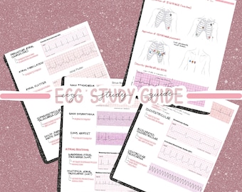 ECG Rhythms & Interpretation Bundle, EKG Interpretation, Nursing Notes ...