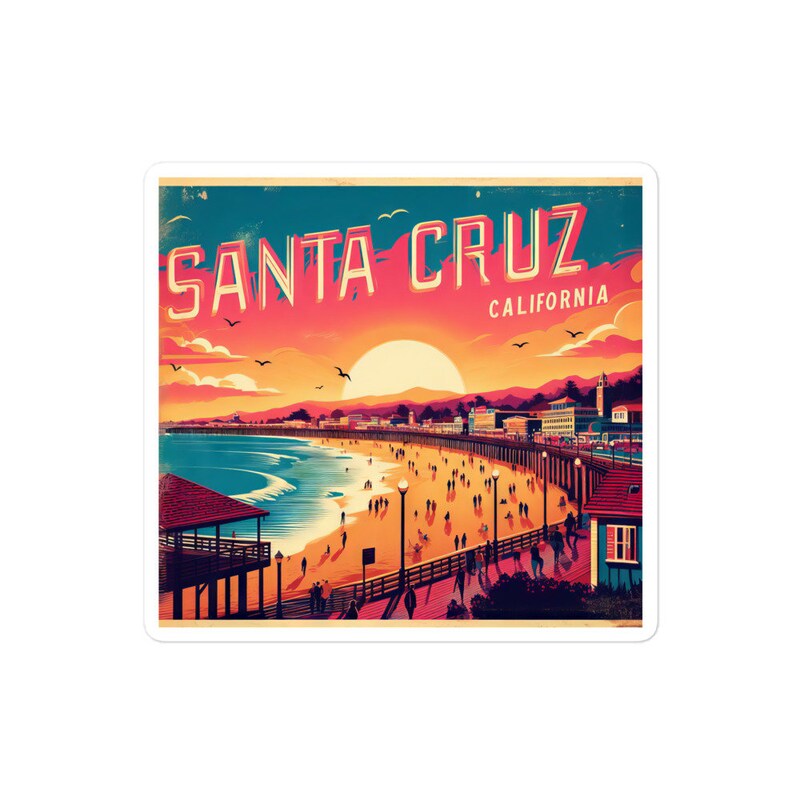 Santa Cruz Stickers - Etsy