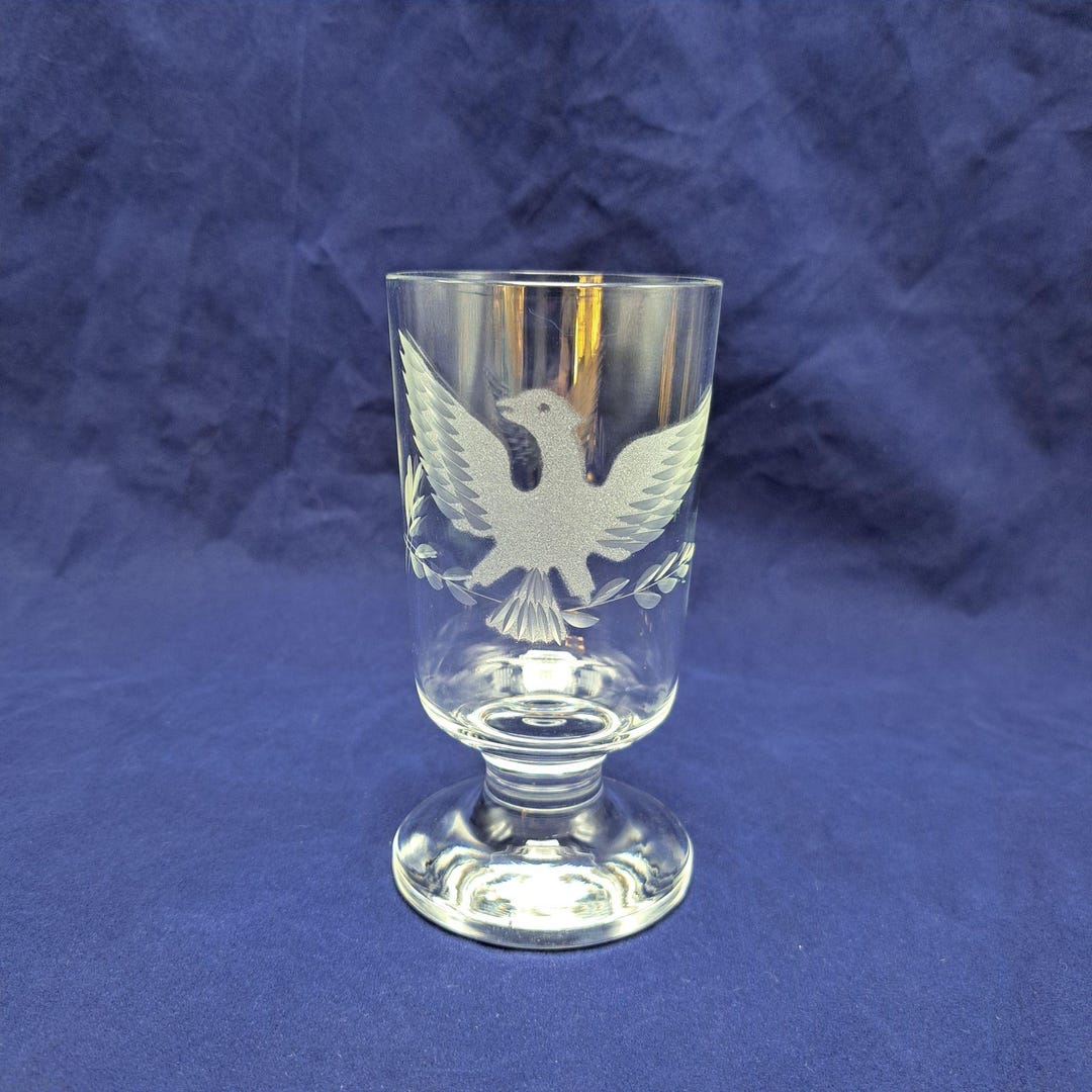 Vintage Etched Eagle Glassware - Etsy