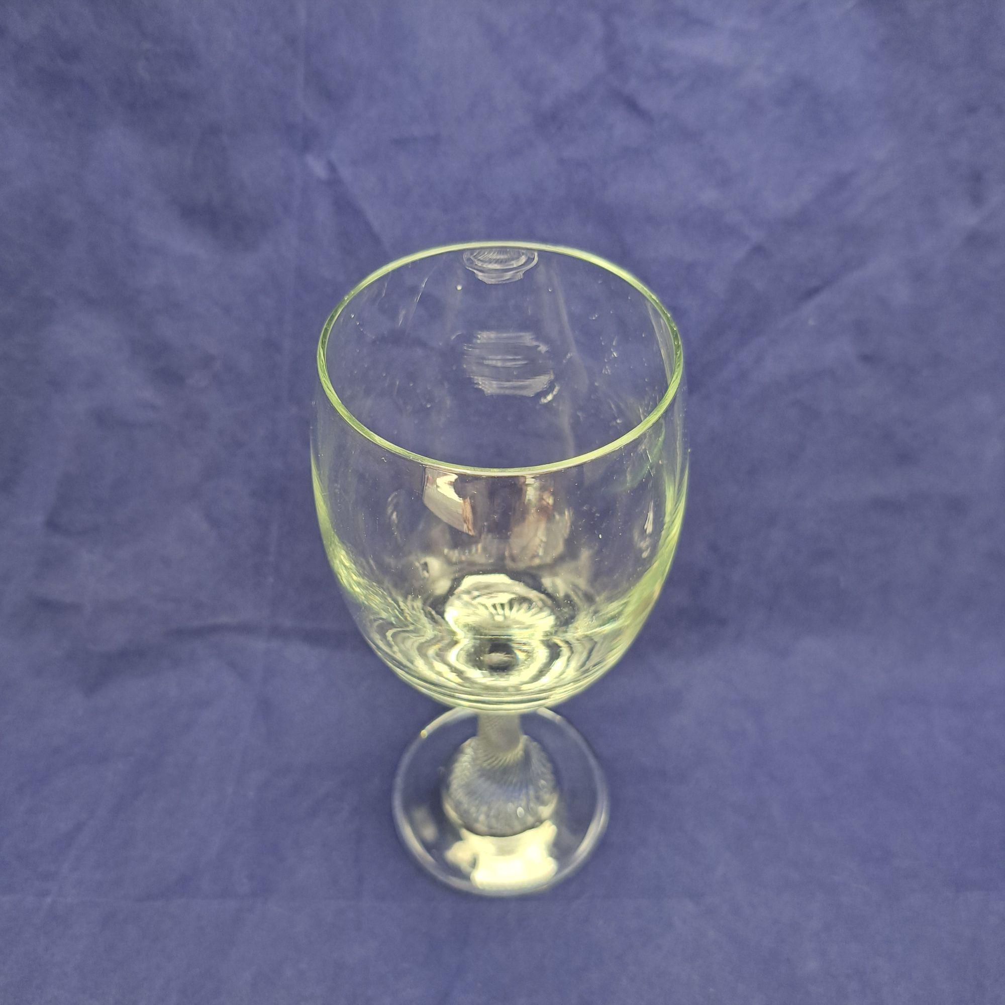 Vintage Twisted Stem Clear Glass Water Goblet - Etsy