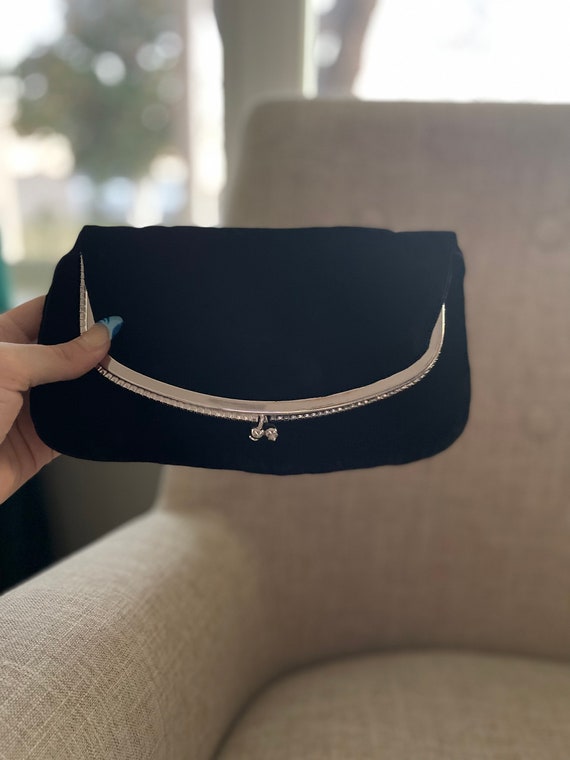 black rhinestone handbag - Gem