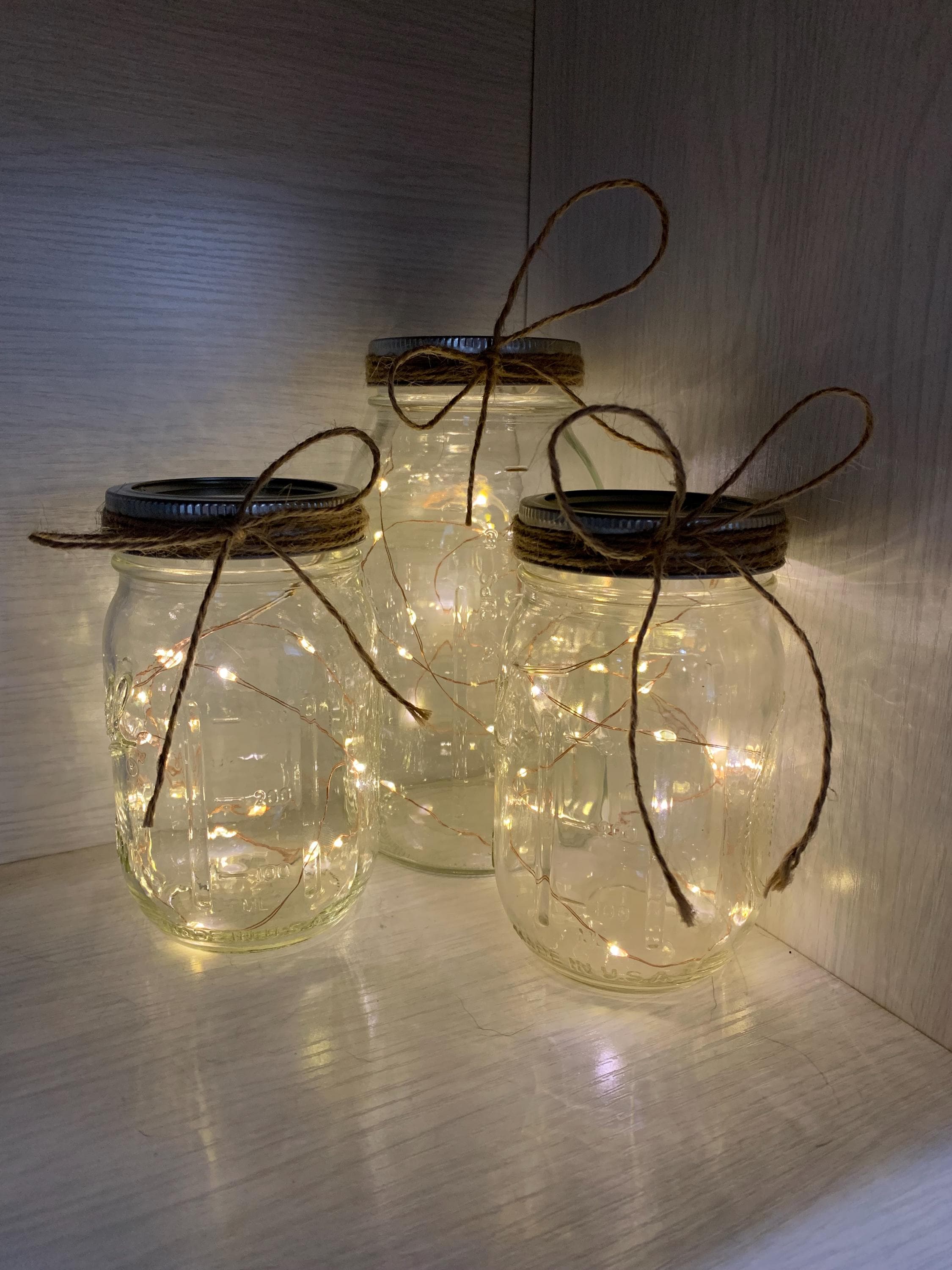 Mason Jar With Fairy Lights | Mason Jar Centerpiece | Homely Decoration ...