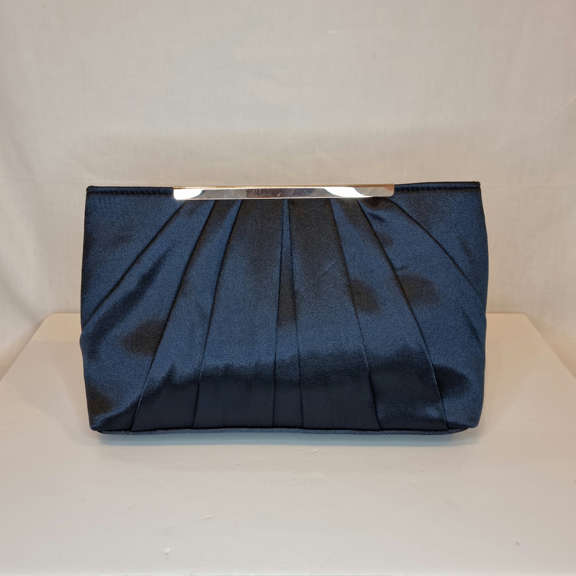 Navy Blue Satin Embellished Evening Clutch Bag - Etsy UK