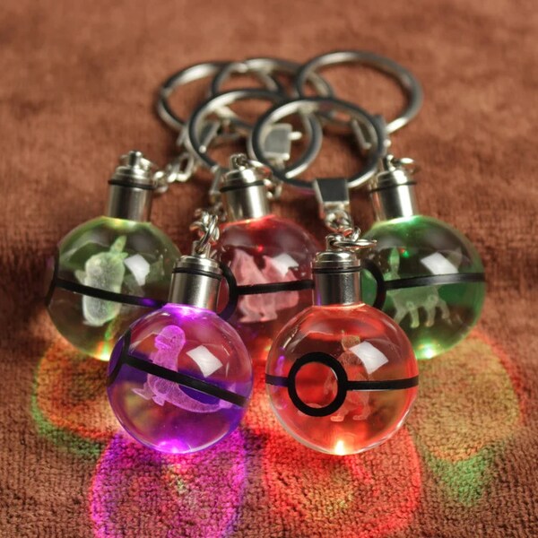 Pokeball Keychain - Etsy