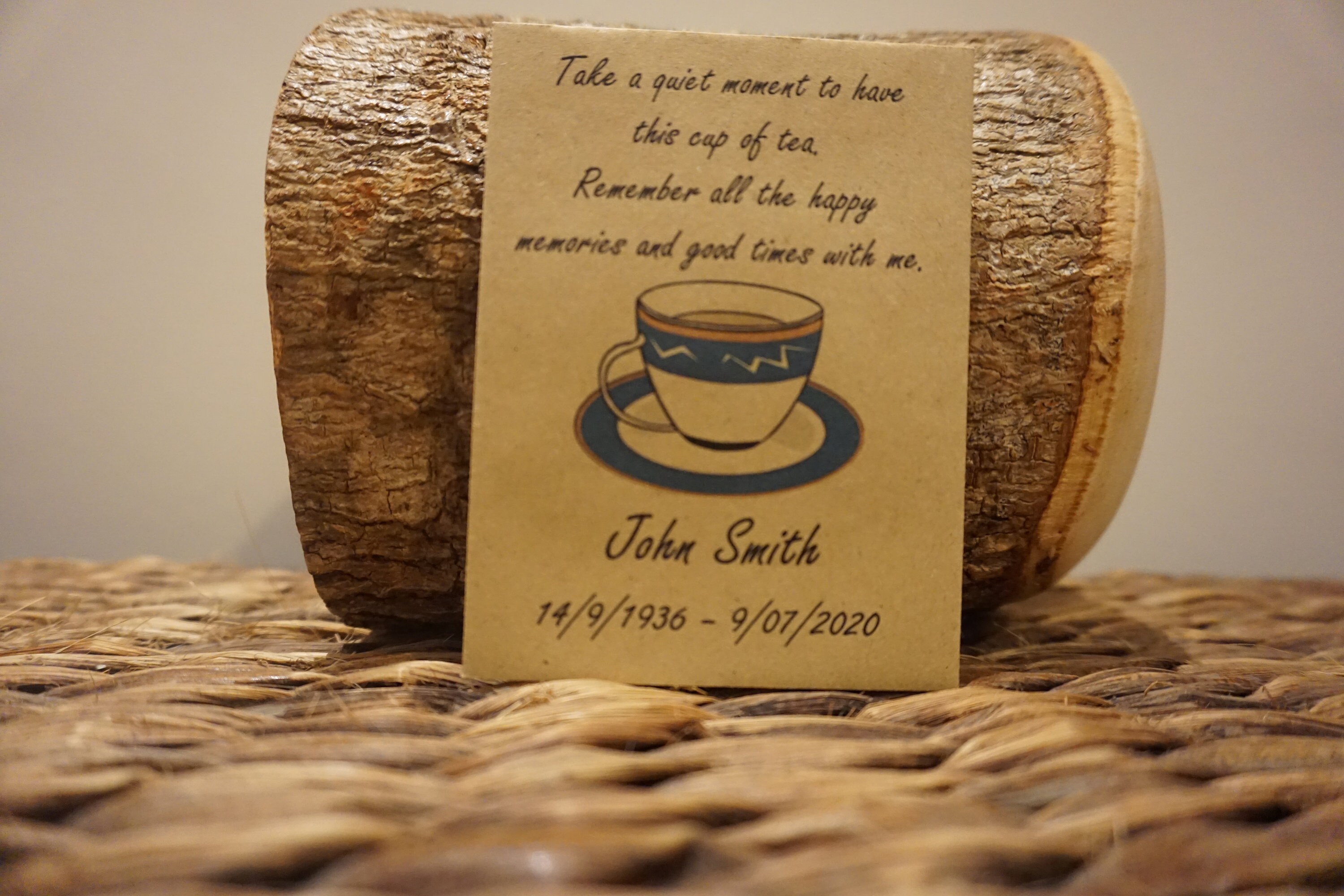 Personalised Funeral Tea Bag Cup of Tea Packets Favour - Etsy UK
