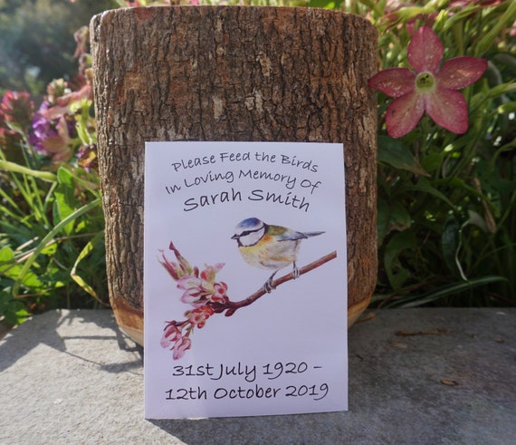 Personalised Funeral Feed the Birds Bird Seed Eco Packets - Etsy