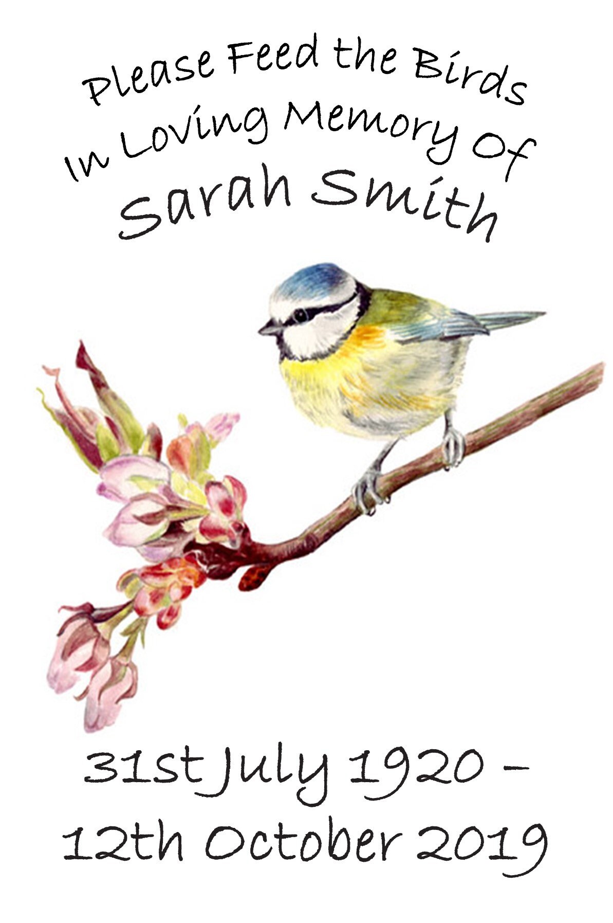 Personalised Funeral Feed the Birds Bird Seed Eco Packets - Etsy