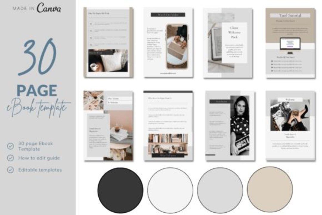 Canva E-book Template, Canva Workbook Template, Coaching Course Template, Lead Magnet Template ...